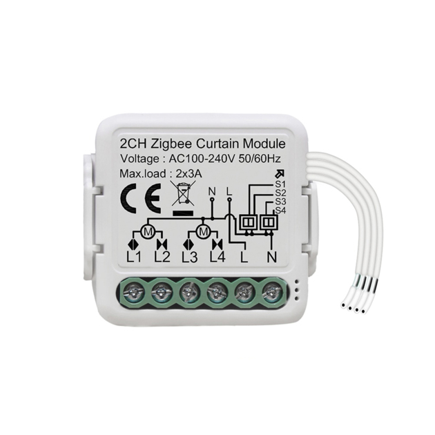 2CH Zigbee Curtain Module - Sprut.AI