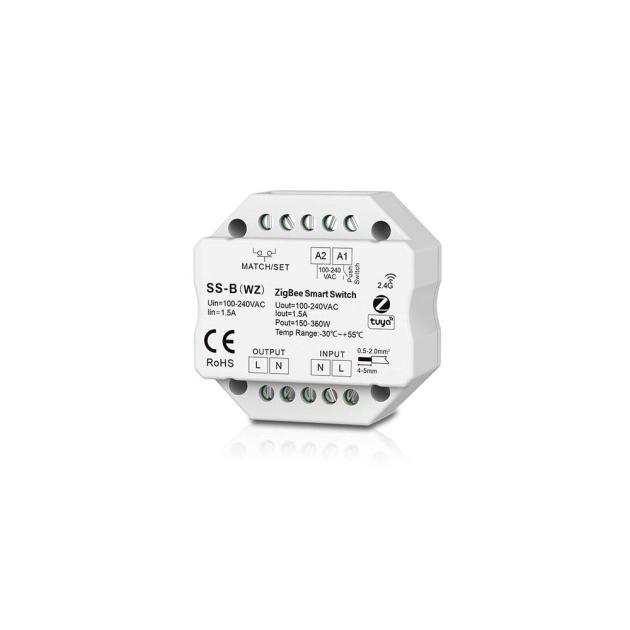 100-240VAC 1CH*1.5A ZigBee & RF Push Switch SS-B(WZ) - Sprut.AI